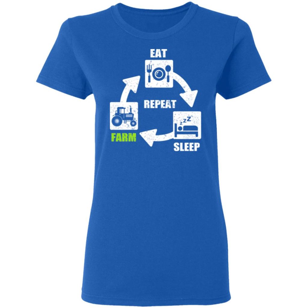 Eat Sleep Farm Repeat Farming T-Shirts, Hoodies, Long Sleeve
