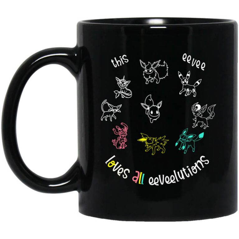 This Eevee Loves All Eeveelutions Pokemon Mug