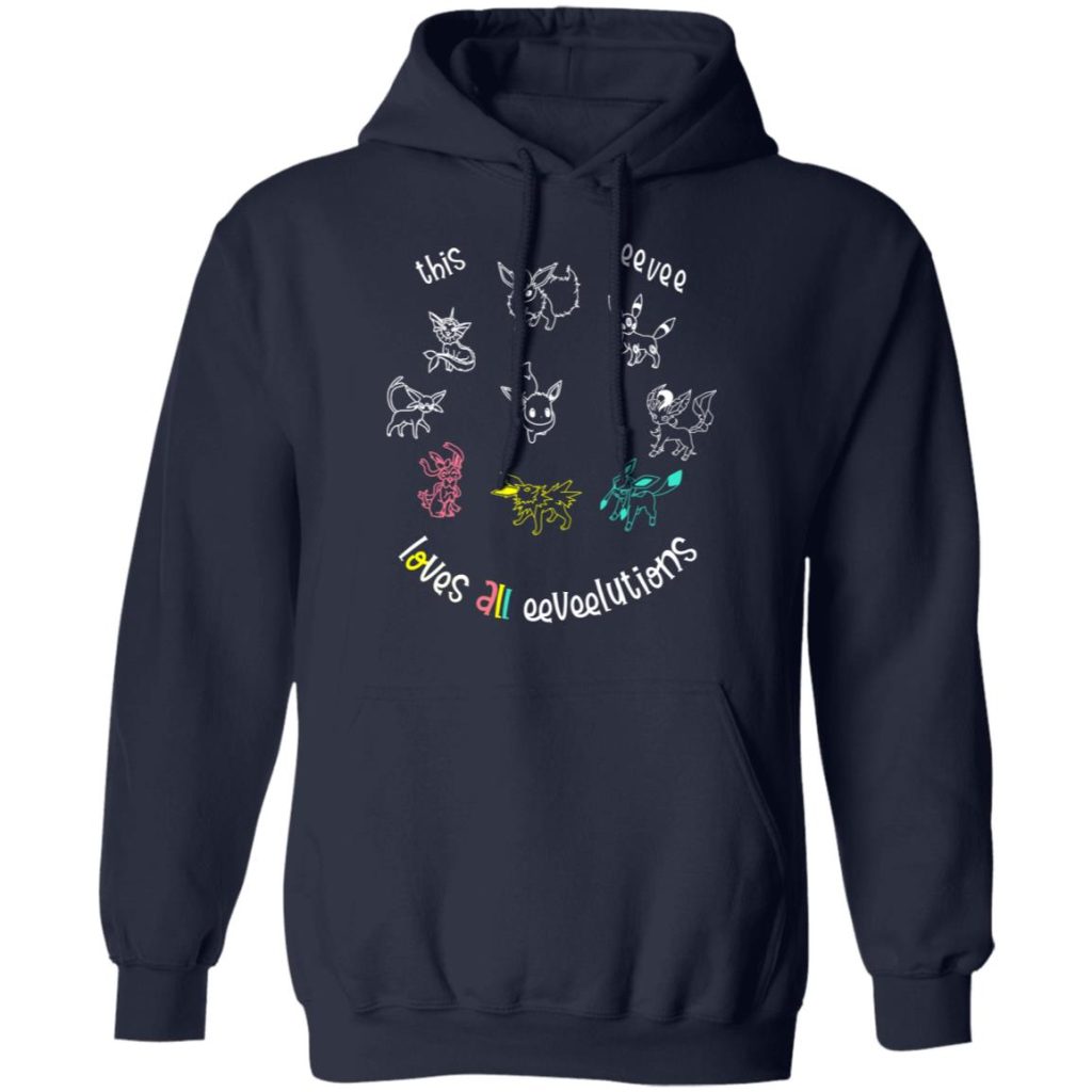 This Eevee Loves All Eeveelutions Pokemon T-Shirts, Hoodies, Long Sleeve