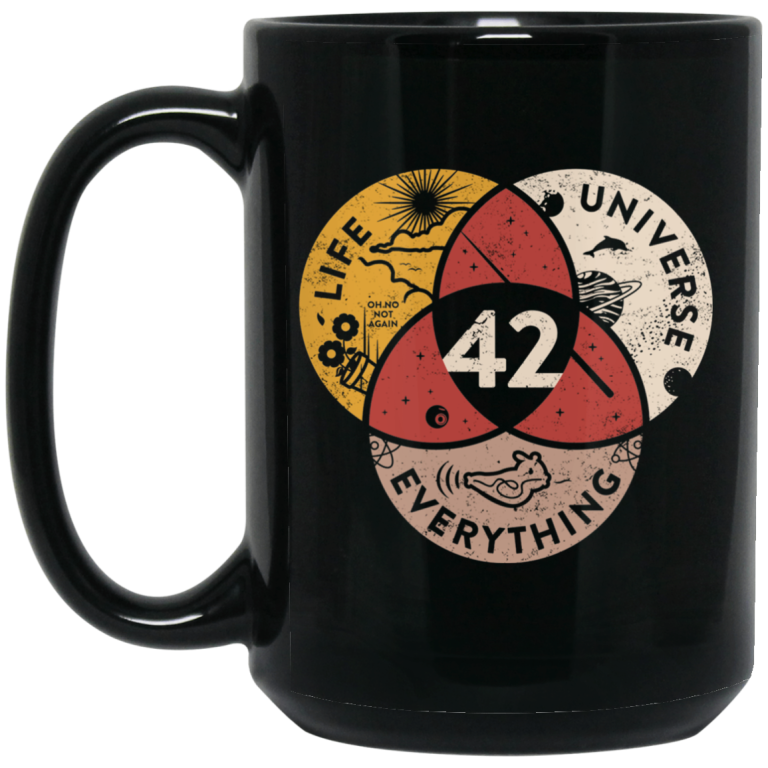 Science 42 Angel Number Life Universe Everything Number 42 Mug