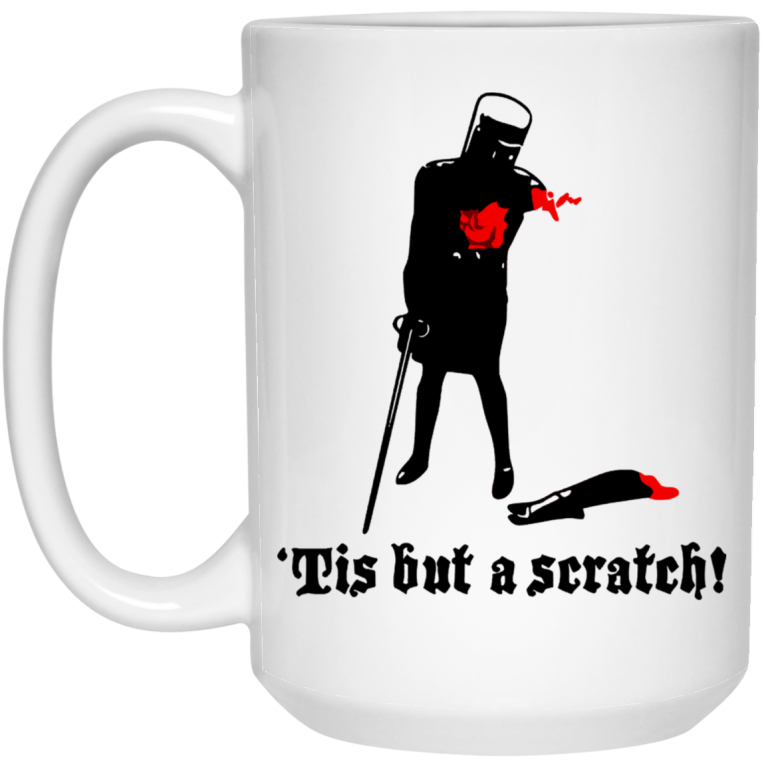 Tis But A Scratch Monty Python Vinyl Mug